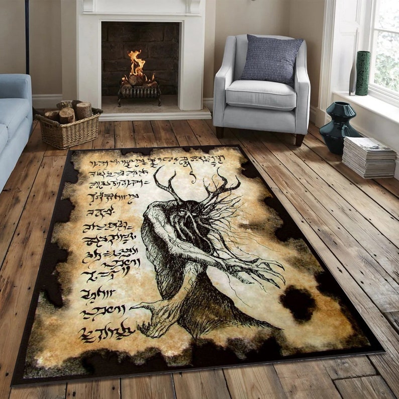 Necronomicon Lovecraft Cthulhu Rune Rug Personalized Rug - Etsy