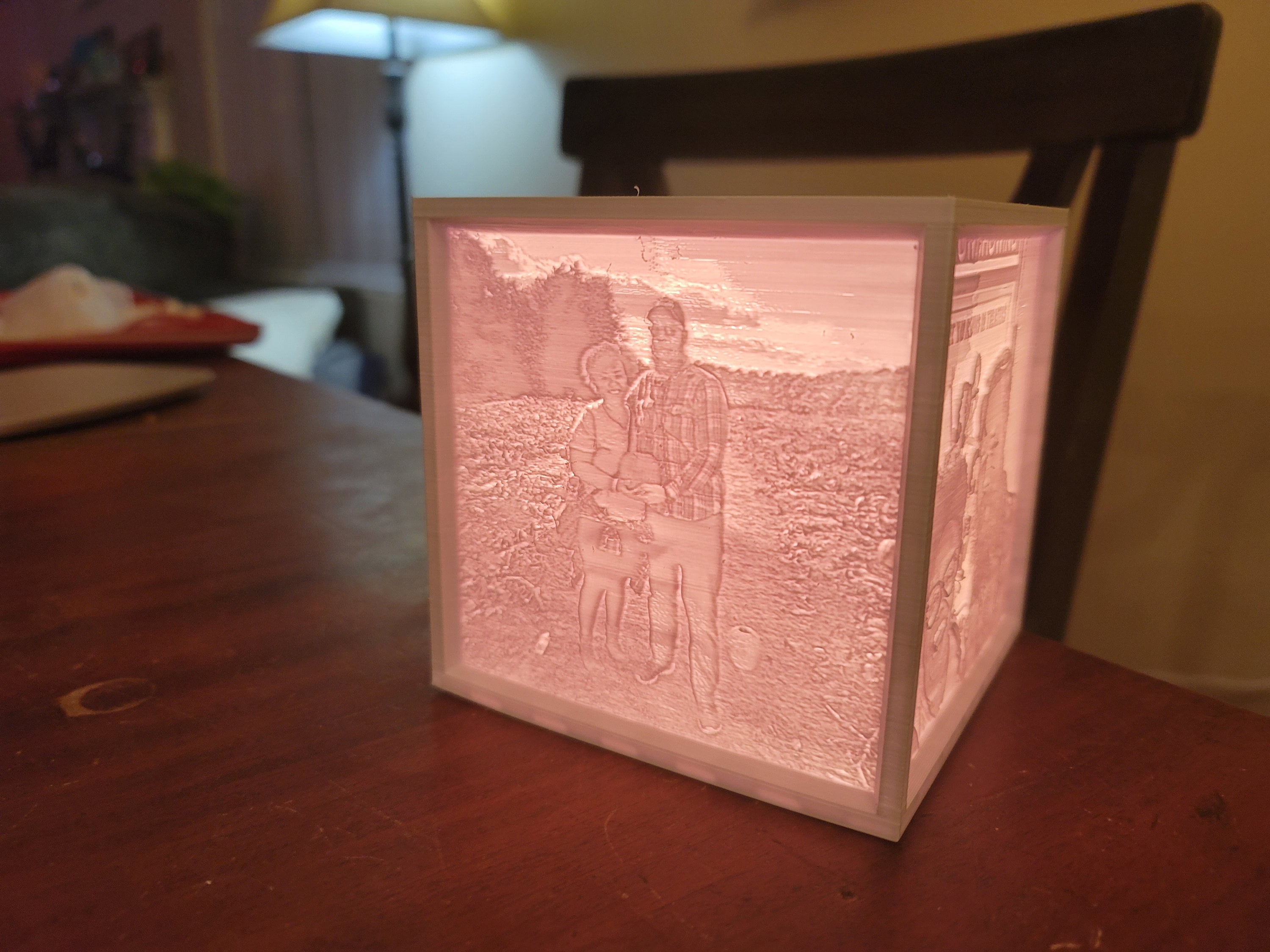 Four Sided Lithophane 3D Print Nightlight. - Etsy