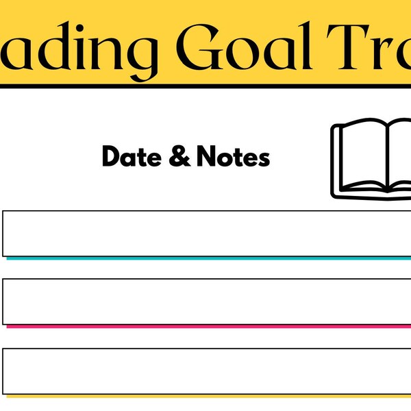 Reading Goal Poster - Etsy
