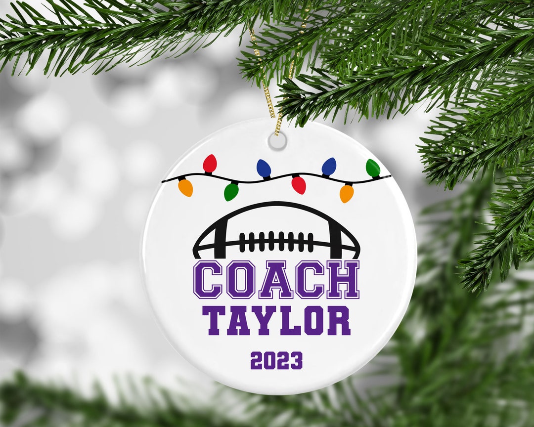 Personalized Football Coach Ornament, Football Coach Christmas Gift ...