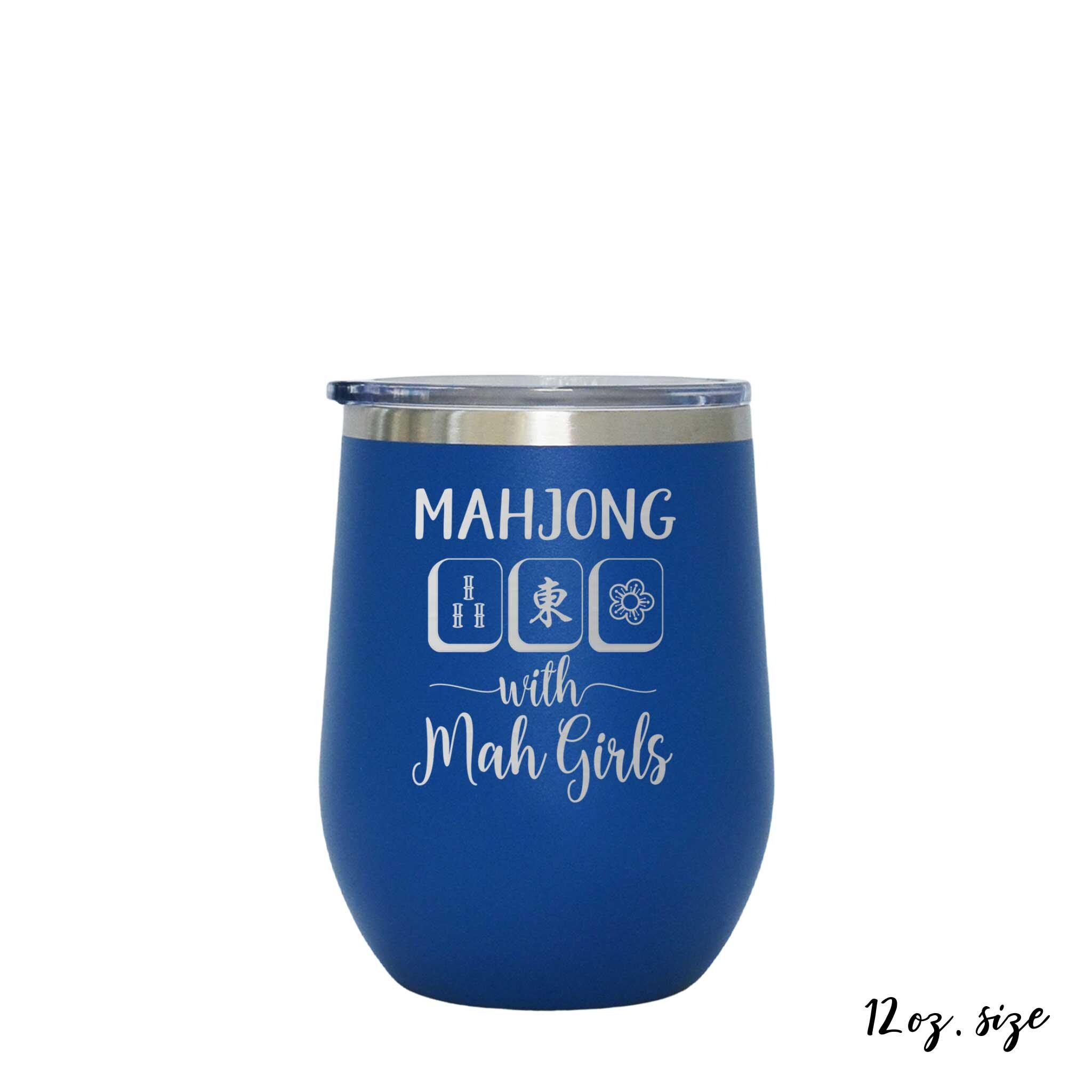 Mahjong Gift, Mahjong Tumbler, Fun Mahjong With Mah Girls Cup, Mahjong ...