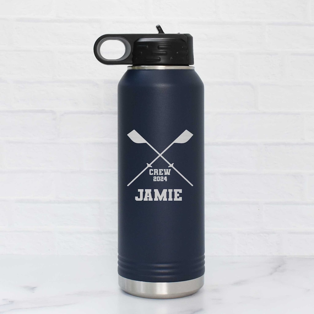Personalized Rowing Crew Steel Water Bottle With Name | Custom Rower ...