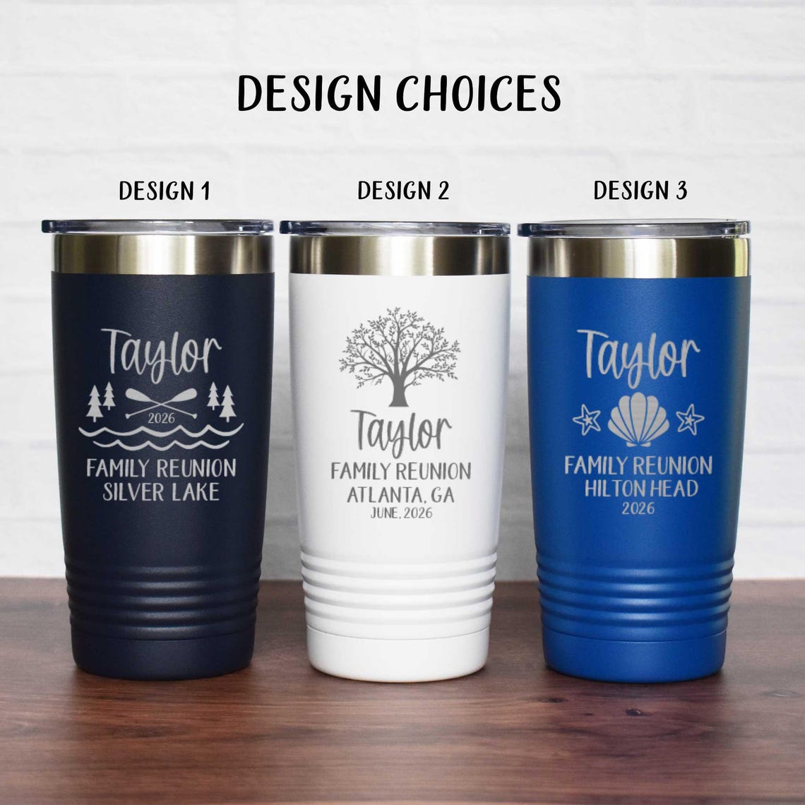 Personalized Family Reunion Tumbler: Engraved Stainless Steel Keepsake ...