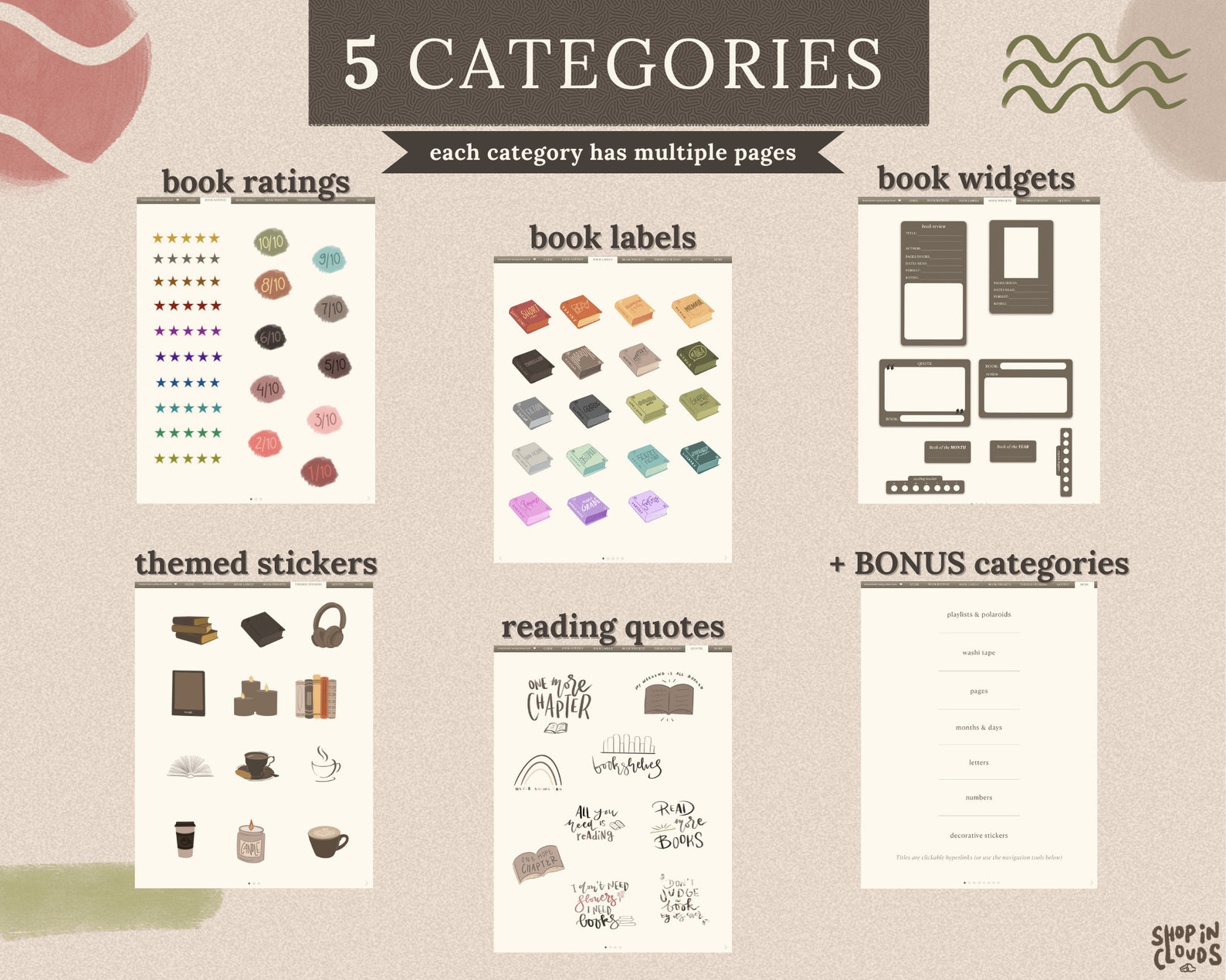 Digital Reading Stickers, Reading Sticker Book, Stickers Reading ...