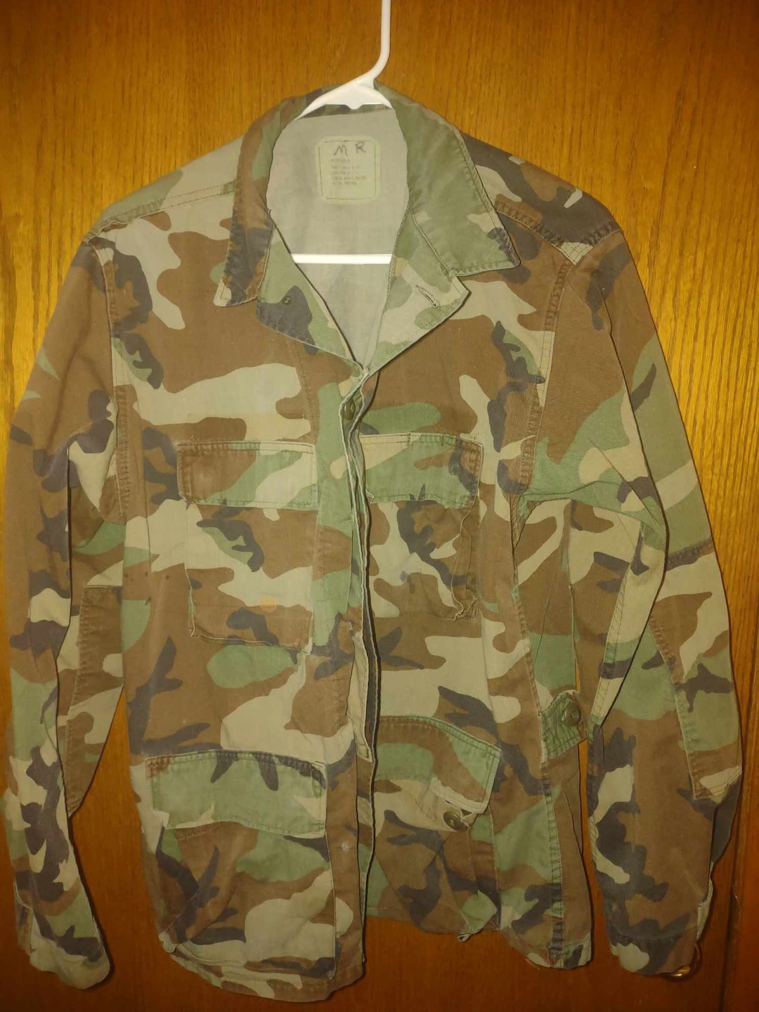 USGI Woodland Camo BDU Top Camouflage Uniform Medium-regular M81 USMC 1985 - Etsy