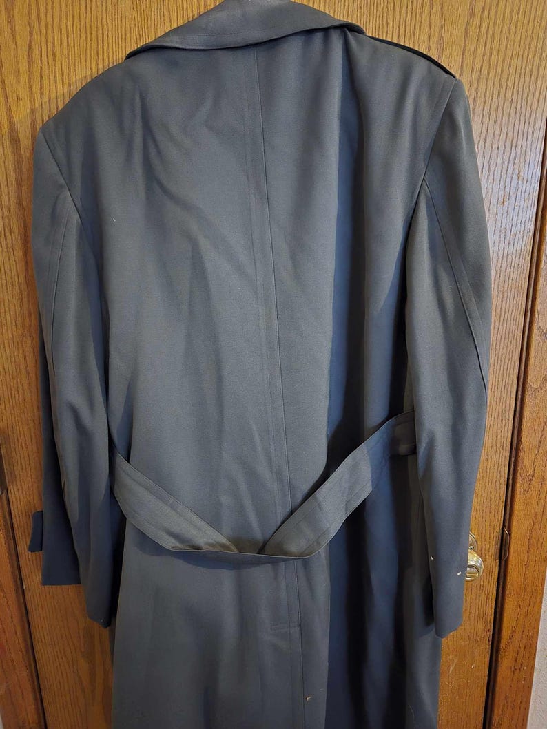 US Army 1967 Wool Gabardine Overcoat W/ Liner and Belt Vietnam Era Sz ...
