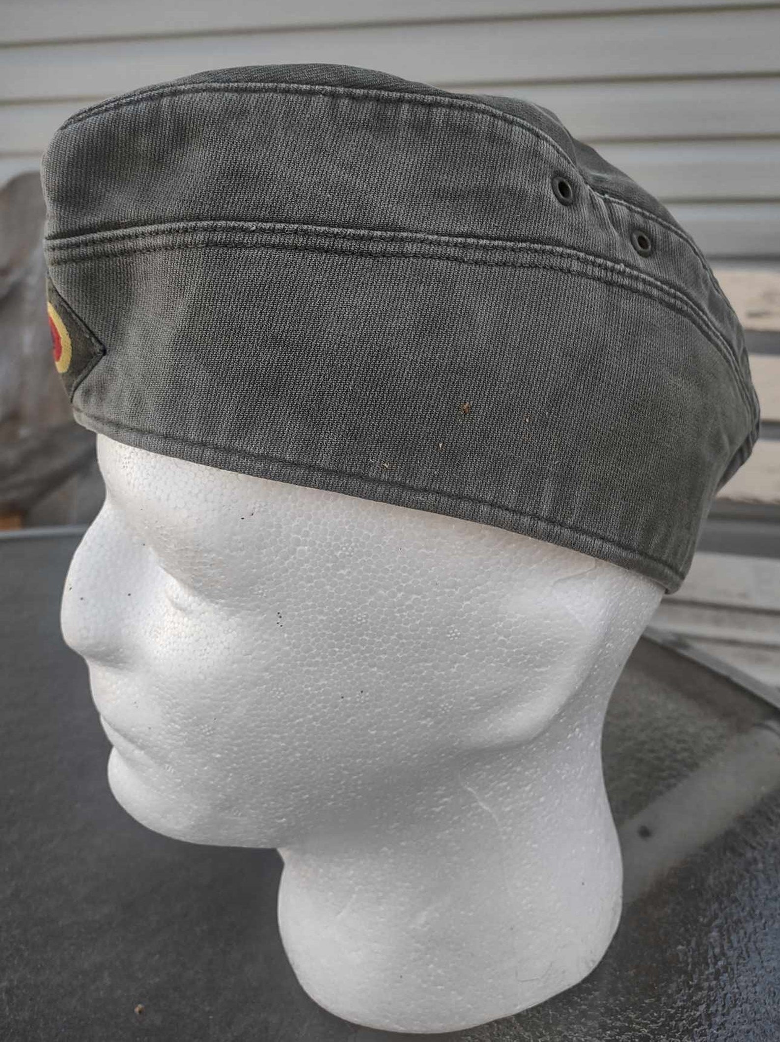 1980's Large 58 West German Army Overseas Cap Bundeswehr Moleskin US 7 ...