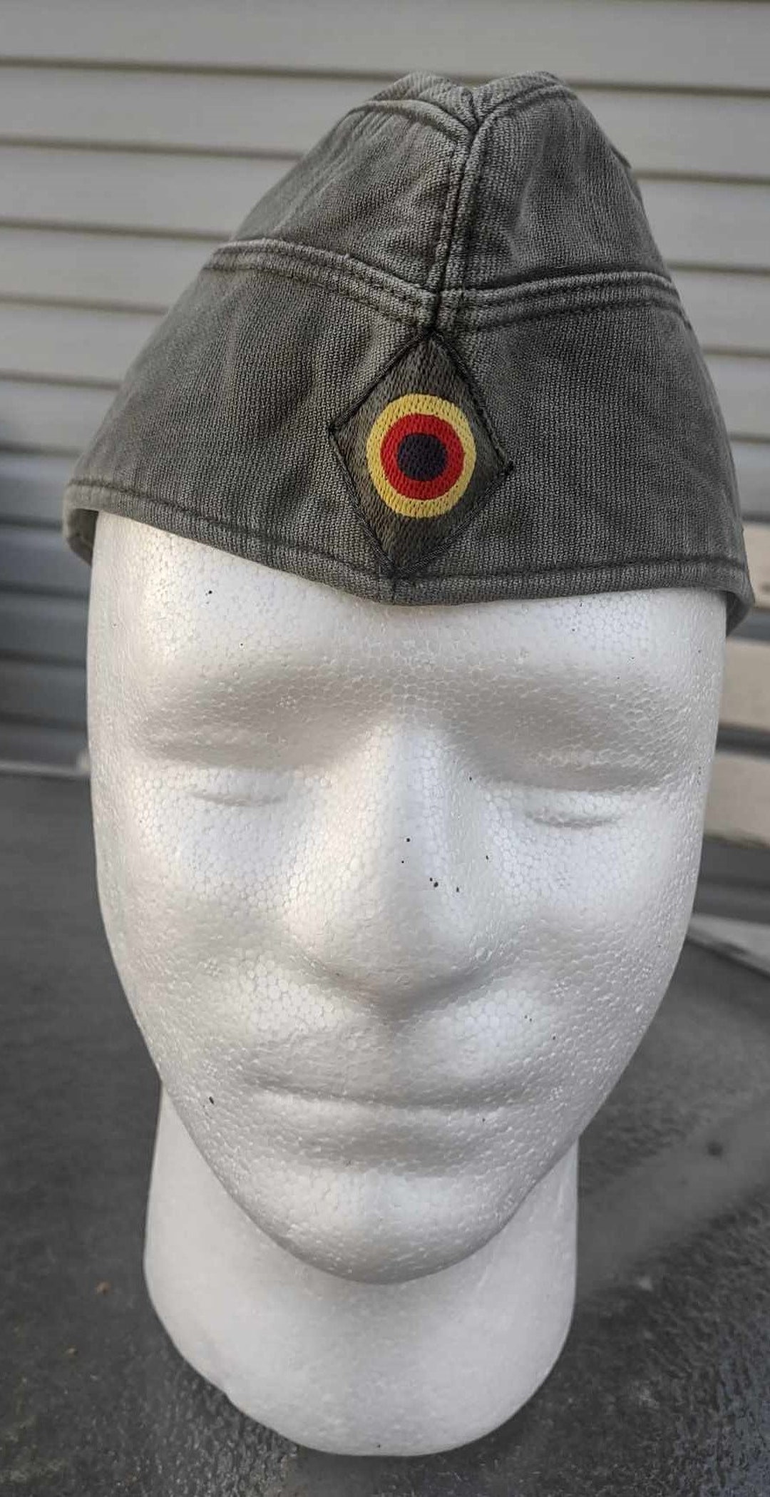 1980's Large 58 West German Army Overseas Cap Bundeswehr Moleskin US 7 ...