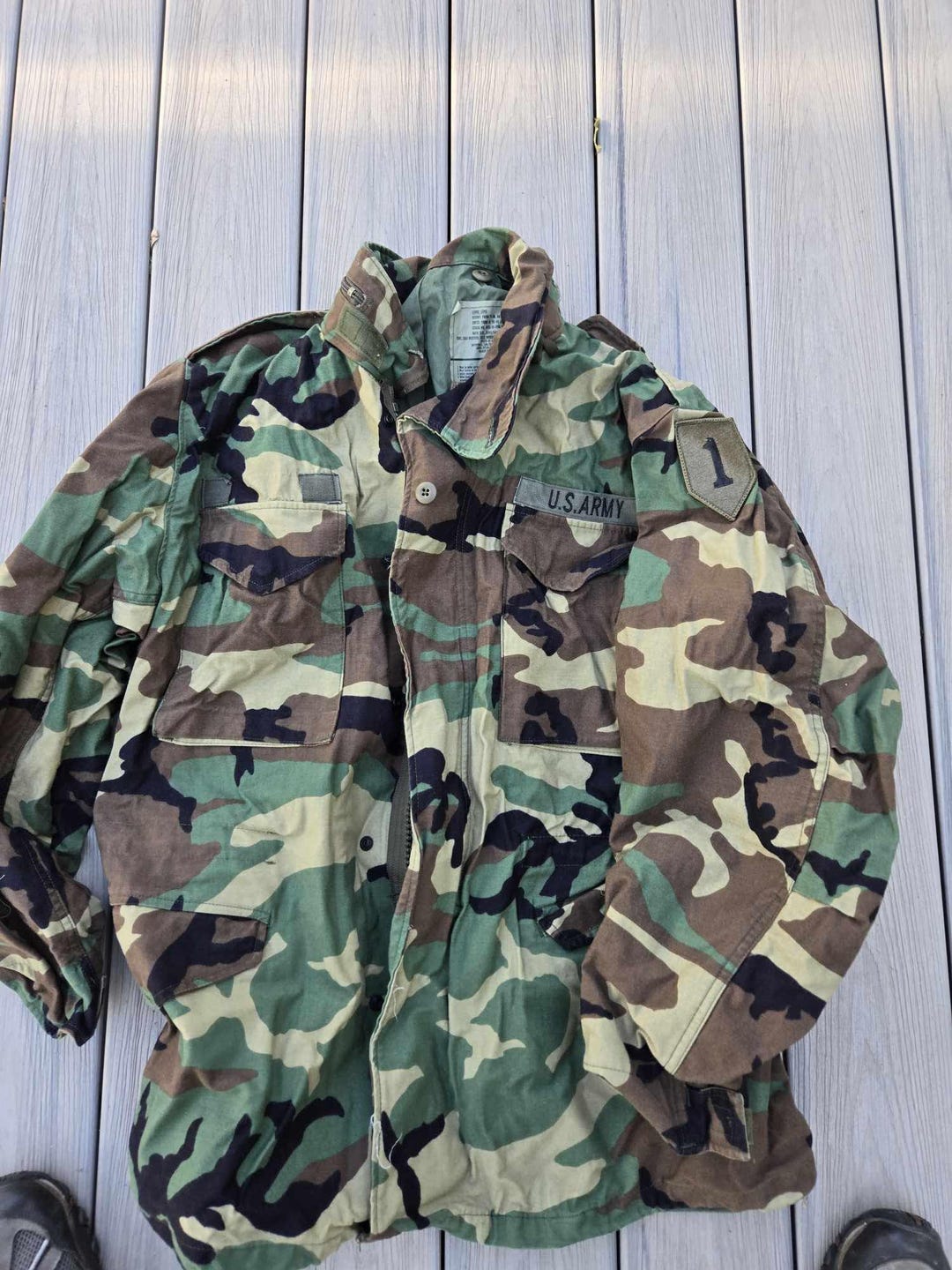 USGI M-65 BDU Field Jacket Large long 1999 1st Infantry Division - Etsy