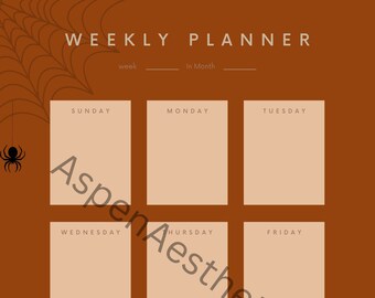 The Halloween Weekly Planner - Etsy