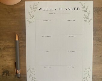Minimalist Weekly Planner, Natural Colors - Etsy