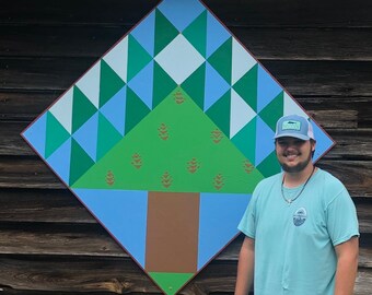 Pine Tree Barn Quilt - Etsy