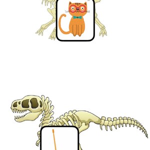 24 Cute Dinosaur CVC Words. Match the Bones to the Dinosaurs. laminate ...