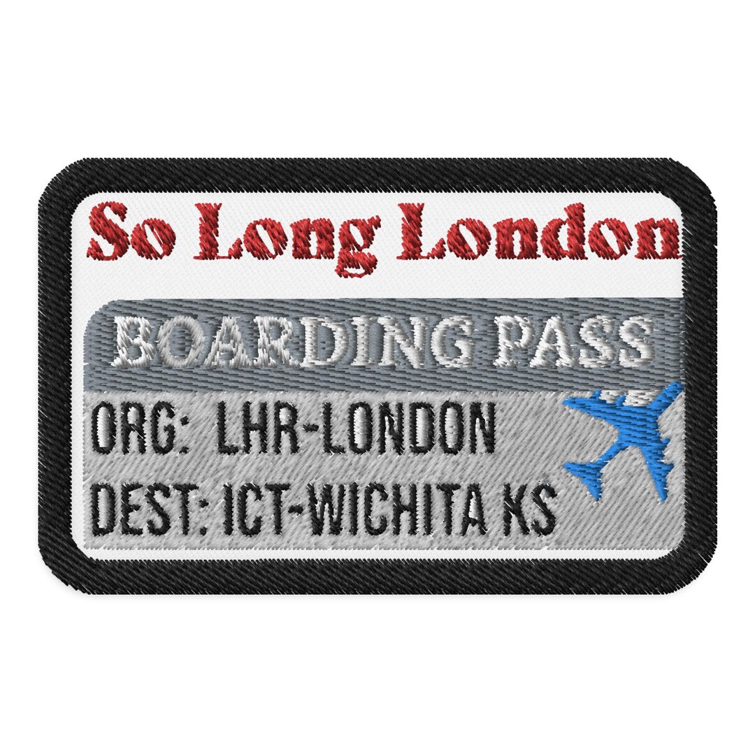 So Long London Embroidered Iron-on Patches - Etsy