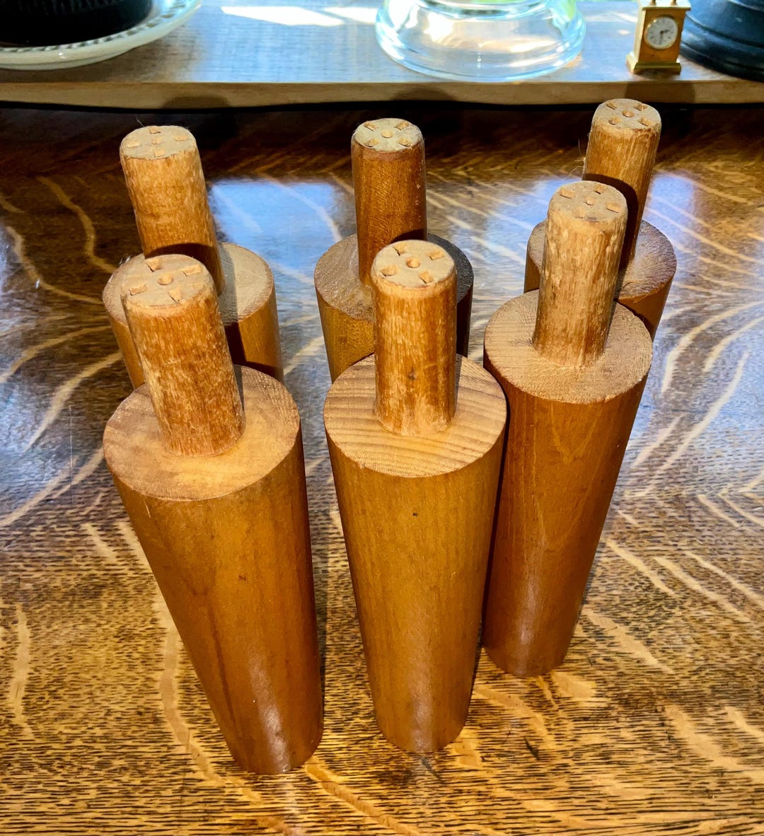 Solid Wood Furniture Feet Set of Six 8’ Blonde Wood Maple Wood Vintage ...