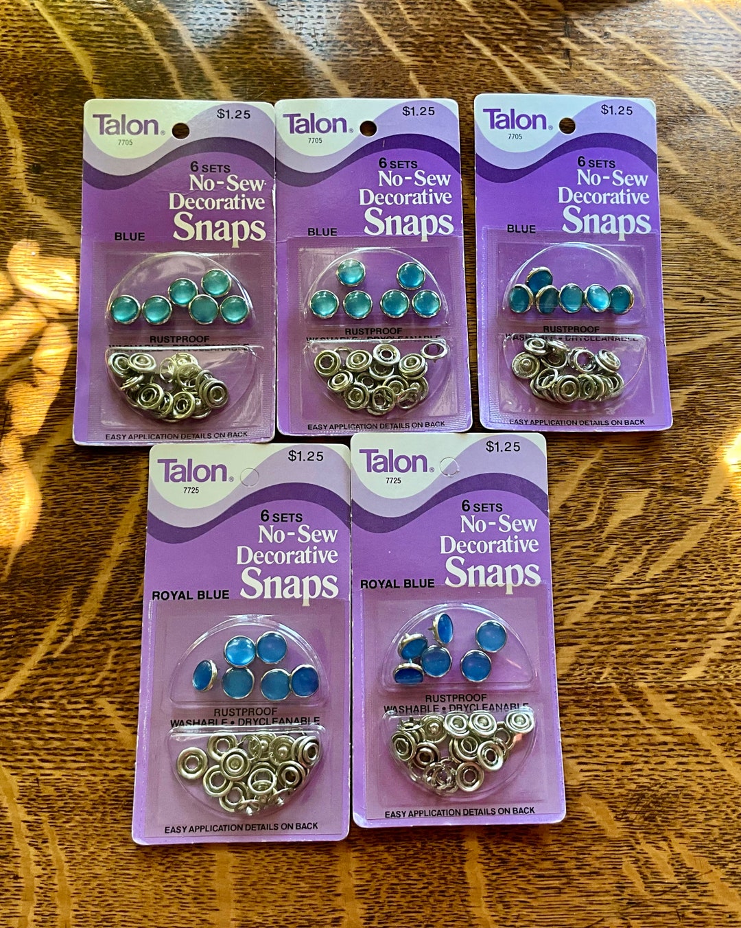Vintage No Sew Decorative Snaps 6 Sets in Each Package by Talon ...