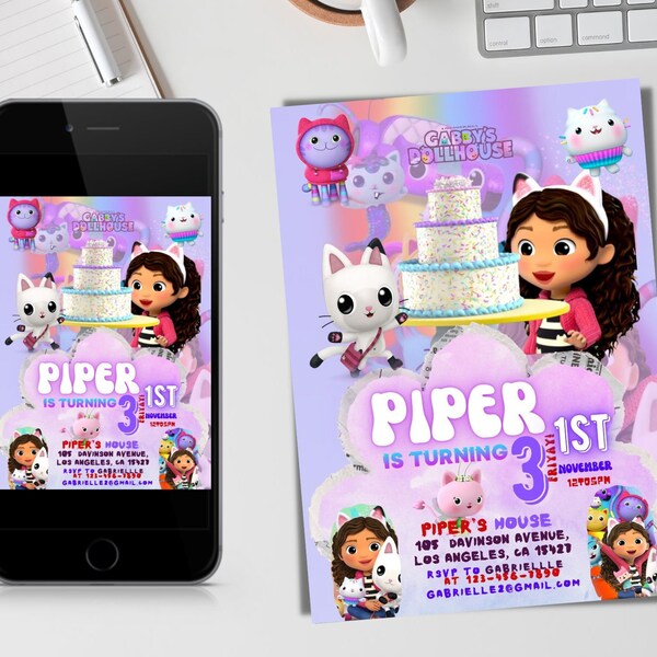 Hey Gabby Birthday Invitation - Etsy UK