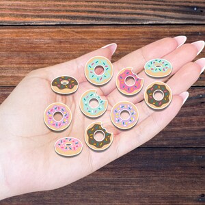 Mini Donut Sticker Pack 10 PCS, Waterproof Sticker, Tiny Donut Sticker ...