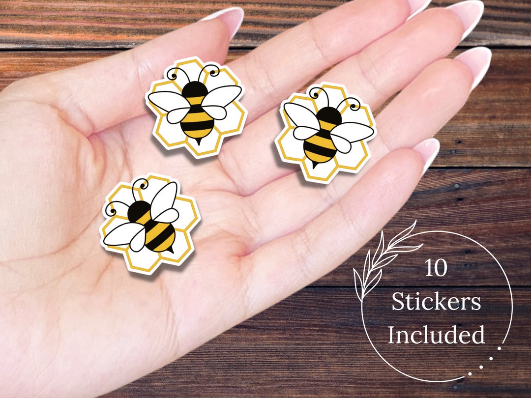 Mini Bee Sticker Pack 10 PCS, Adesivo impermeabile, Adesivo piccolo ...