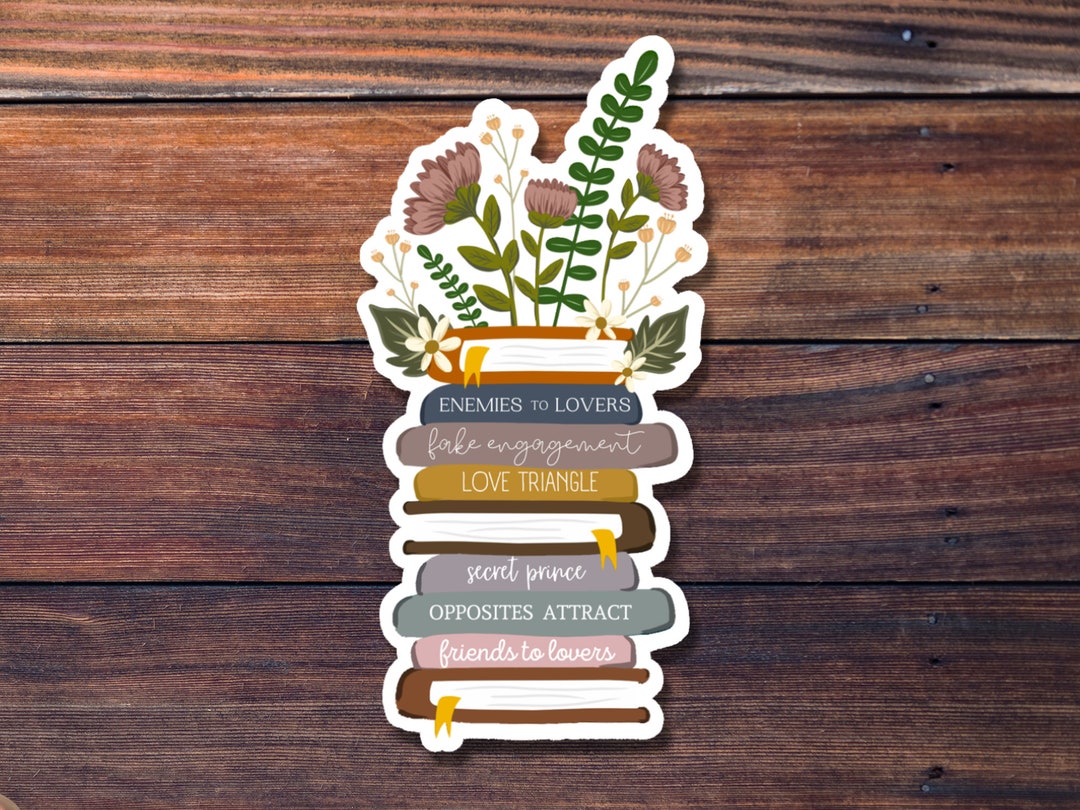 Romance Book Stack Sticker, Waterproof Sticker, Die Cut Sticker ...
