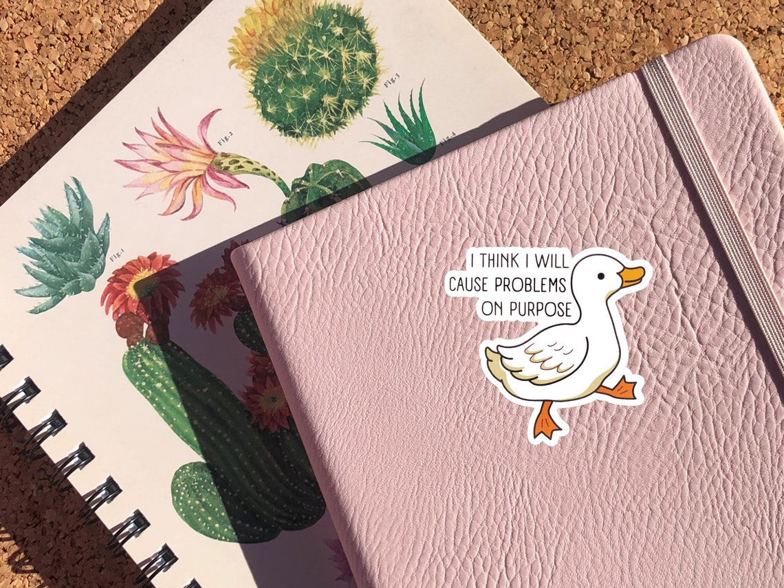 I Think I Will Cause Problems on Purpose Sticker Waterproof - Etsy