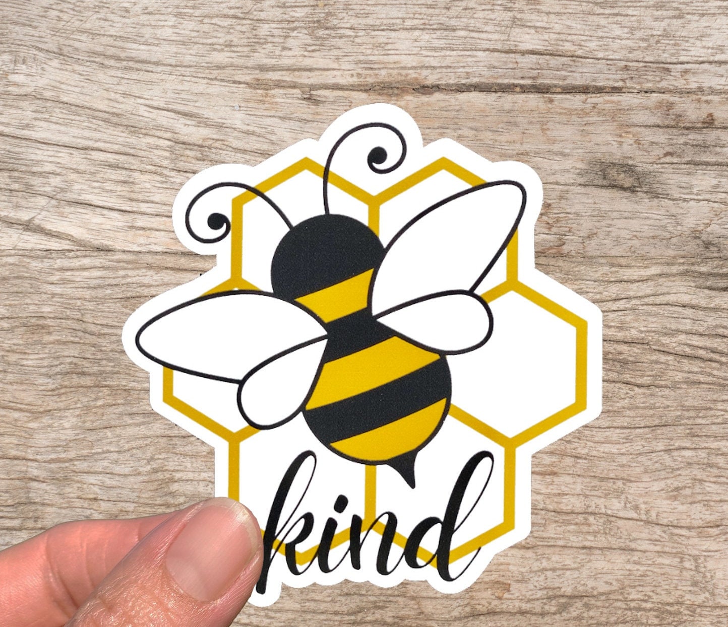 Bee Kind Sticker, Waterproof Sticker, Be Kind, Laptop Sticker, Die Cut ...