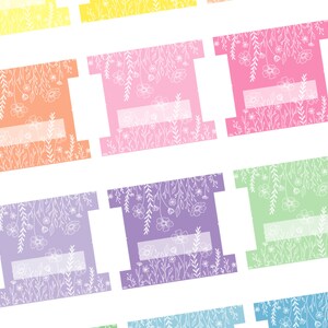 PRINTABLE Planner Tabs, EDITABLE Planner Tabs, Divider Tabs, Floral ...