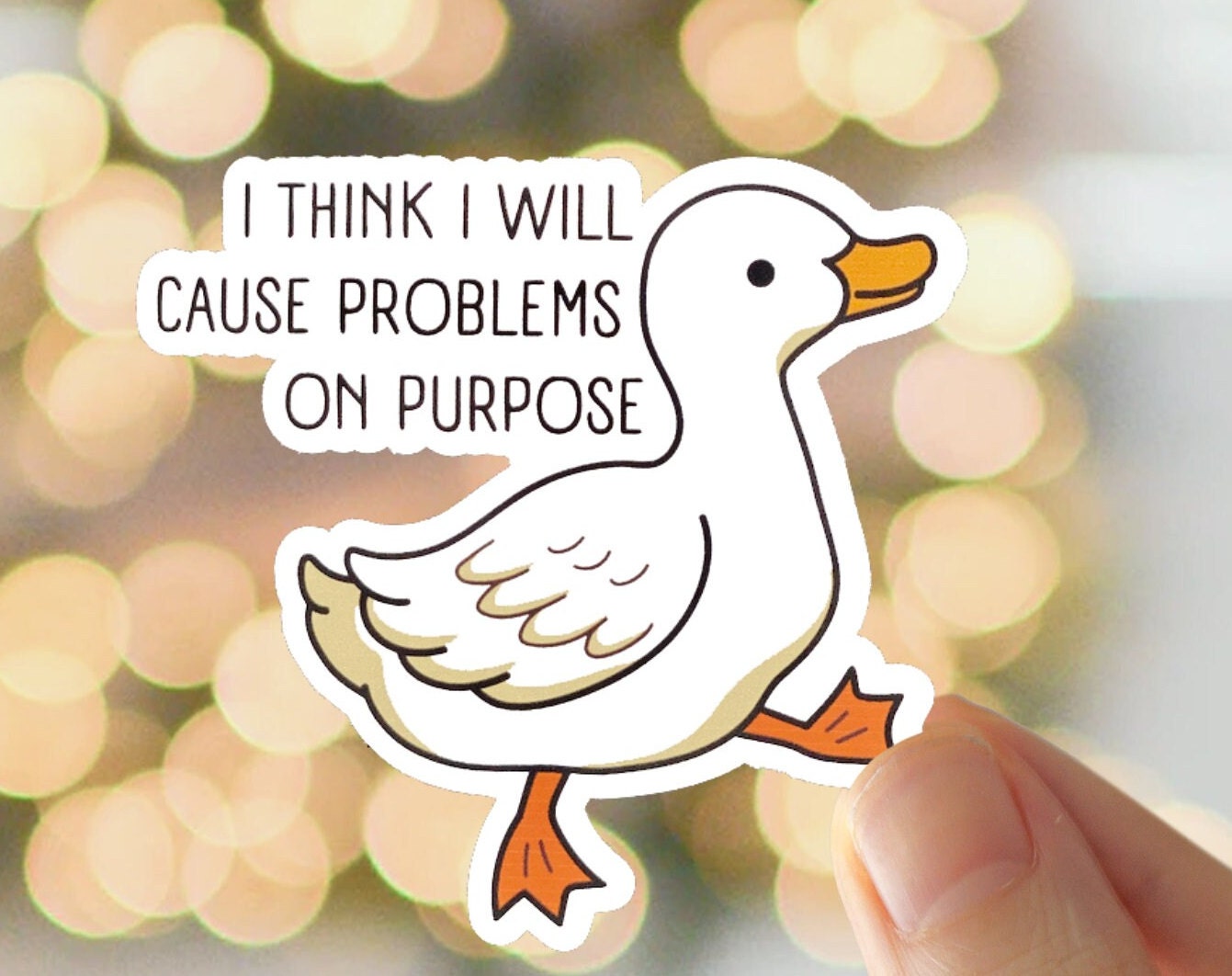 I Think I Will Cause Problems on Purpose Sticker Waterproof - Etsy