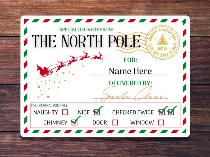 Personalized Santa Gift Tags 1-36 Pack, Christmas Gift Tag for Kids ...