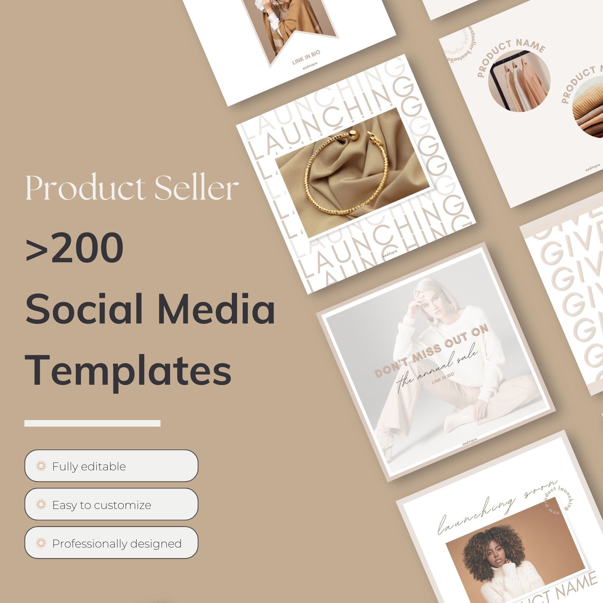 200 Product Seller Instagram Templates Instagram Templates for Business ...