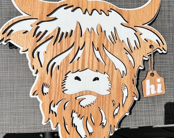 Highland Cow Welcome Sign - Etsy