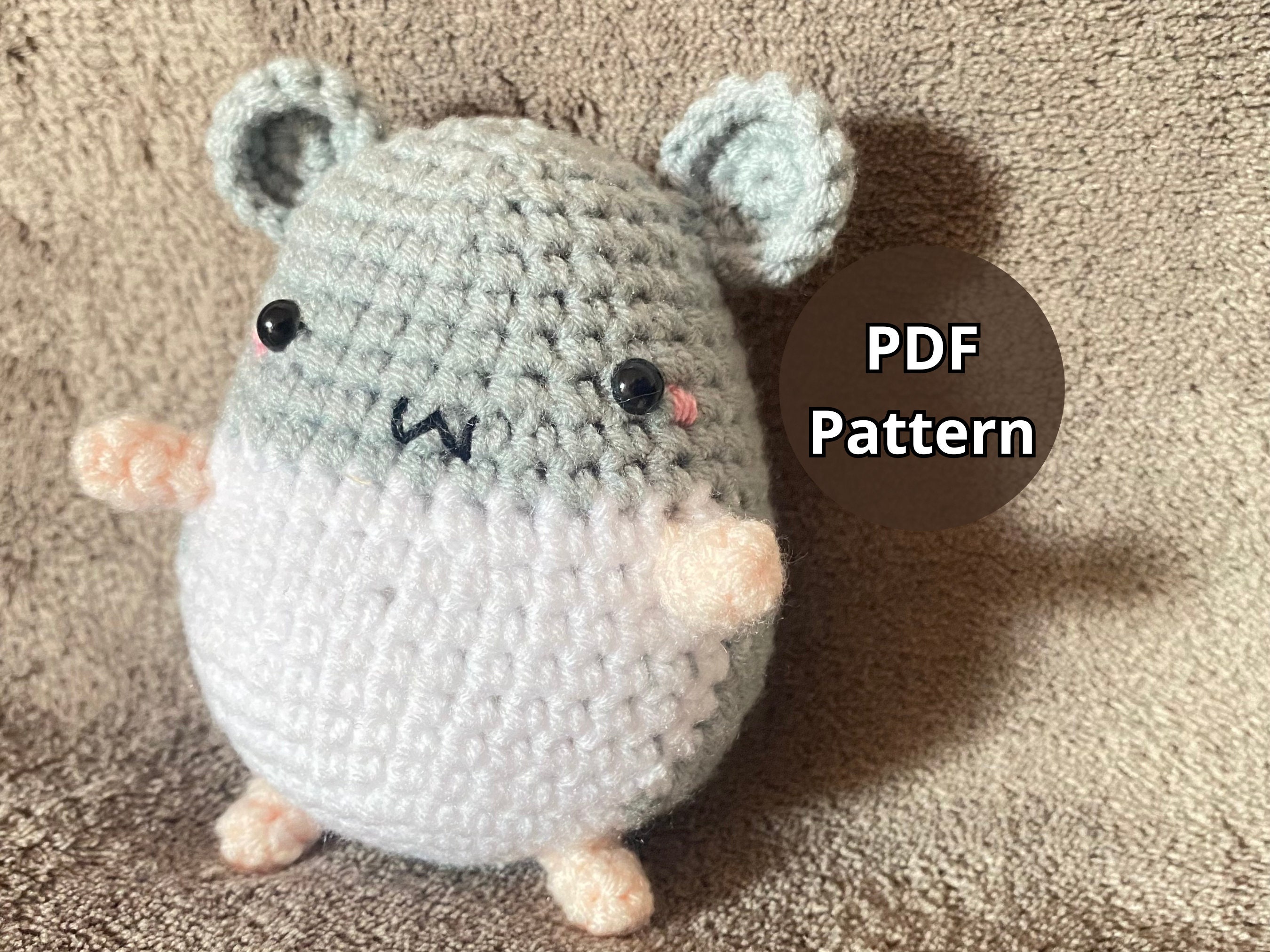 Hamster Crochet Pattern PDF Instant Download Amigurumi Crochet Hamster ...