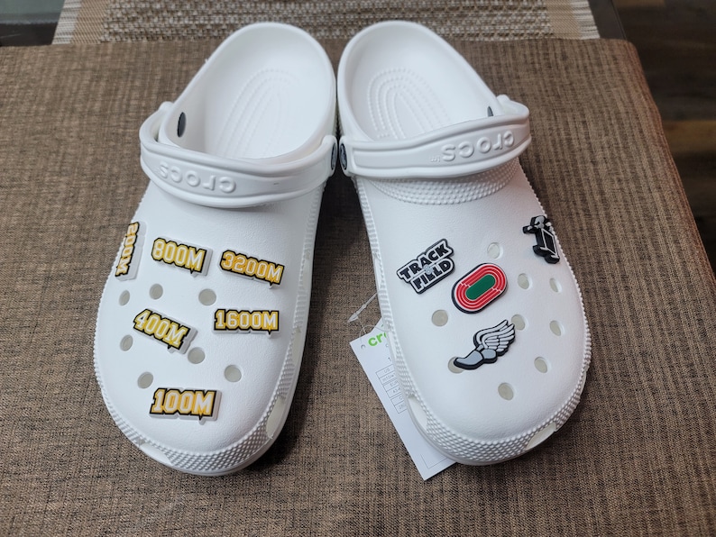 Track & Field Croc Charms [pack of 4], Sprint Charms, Running, Mid/long ...