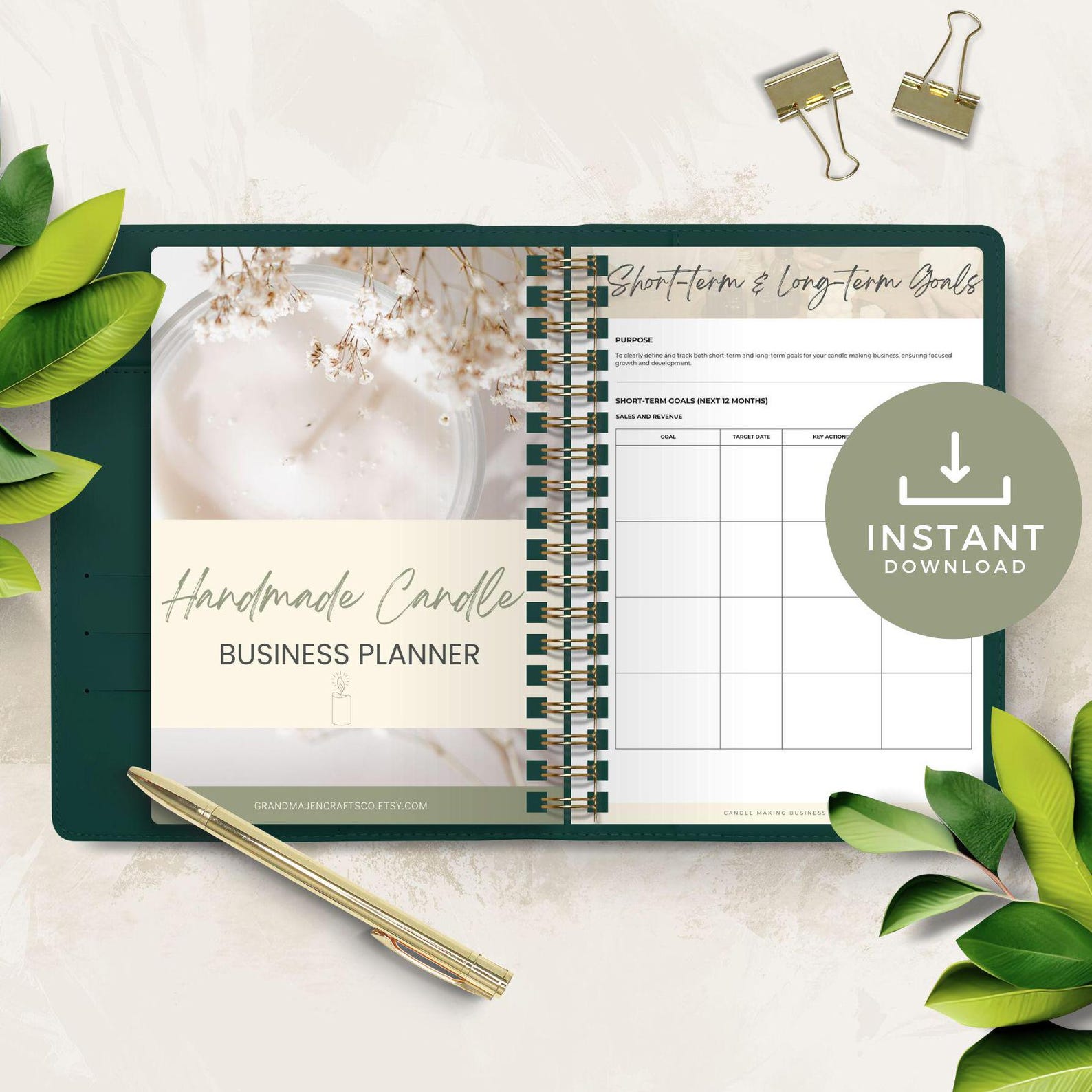 Printable Handmade Candle Business Planner, Candle Making Organizer ...