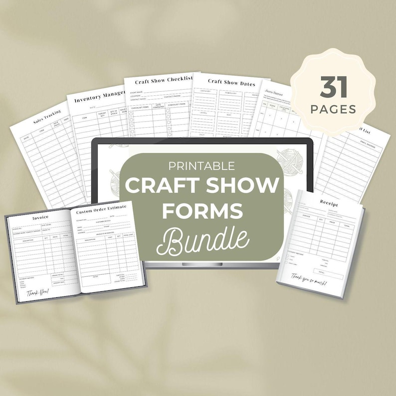 Ink Friendly Craft Show Form Printable Bundle, Handmade Business ...