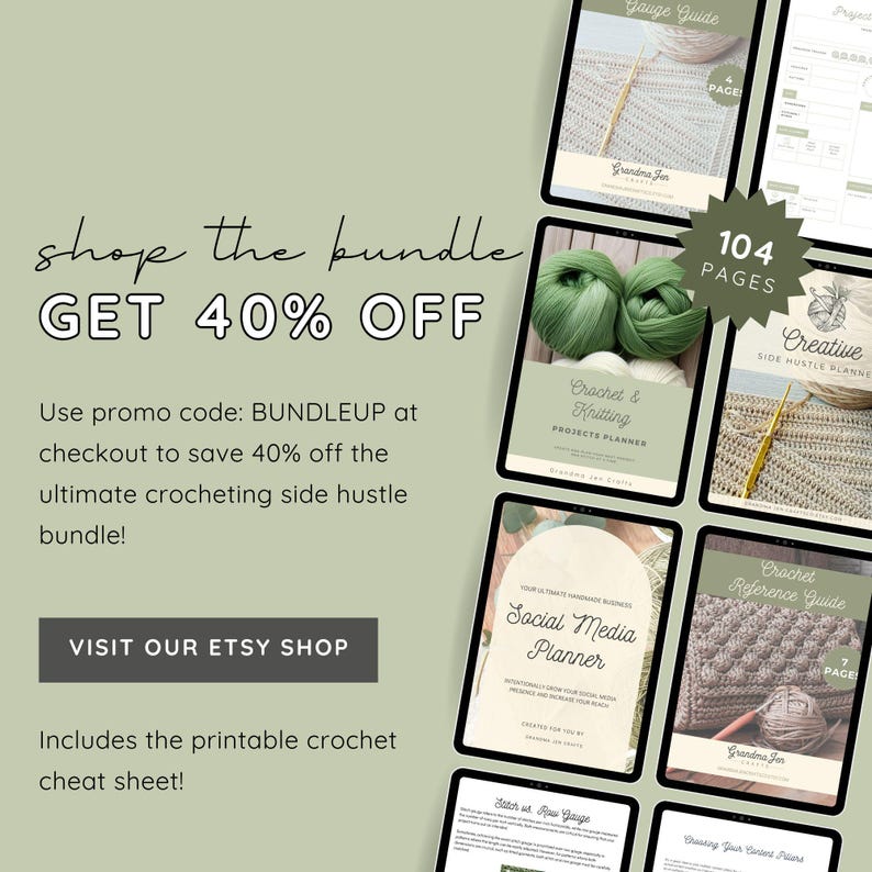 Printable Crochet Cheat Sheet: Beginner Crochet Reference Guide (PDF ...