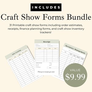 Printable Handmade Craft Show Planning Bundle, Crafting Vendor Fair ...
