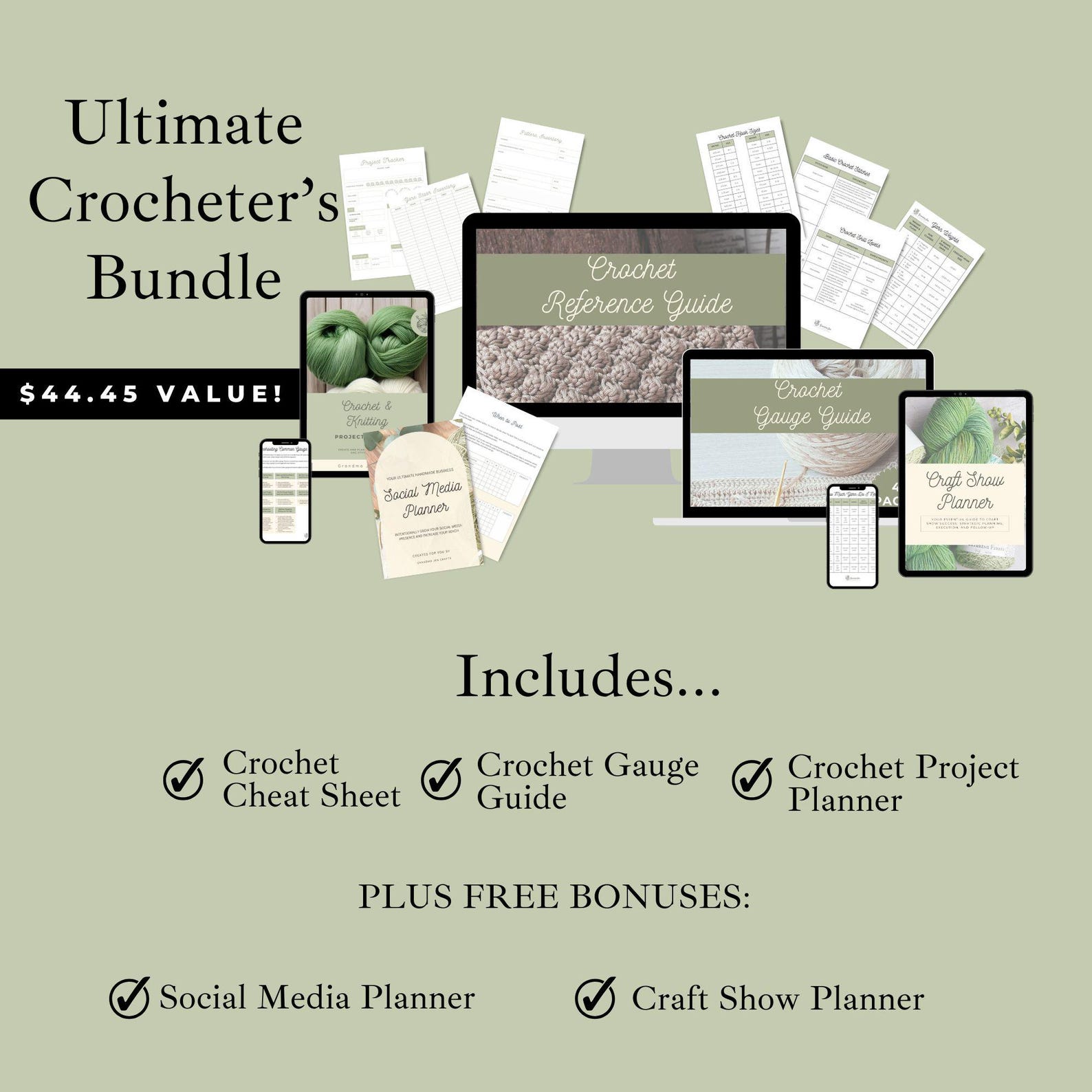 Printable Crochet Side Hustle Business Planning Bundle, Small Crochet ...