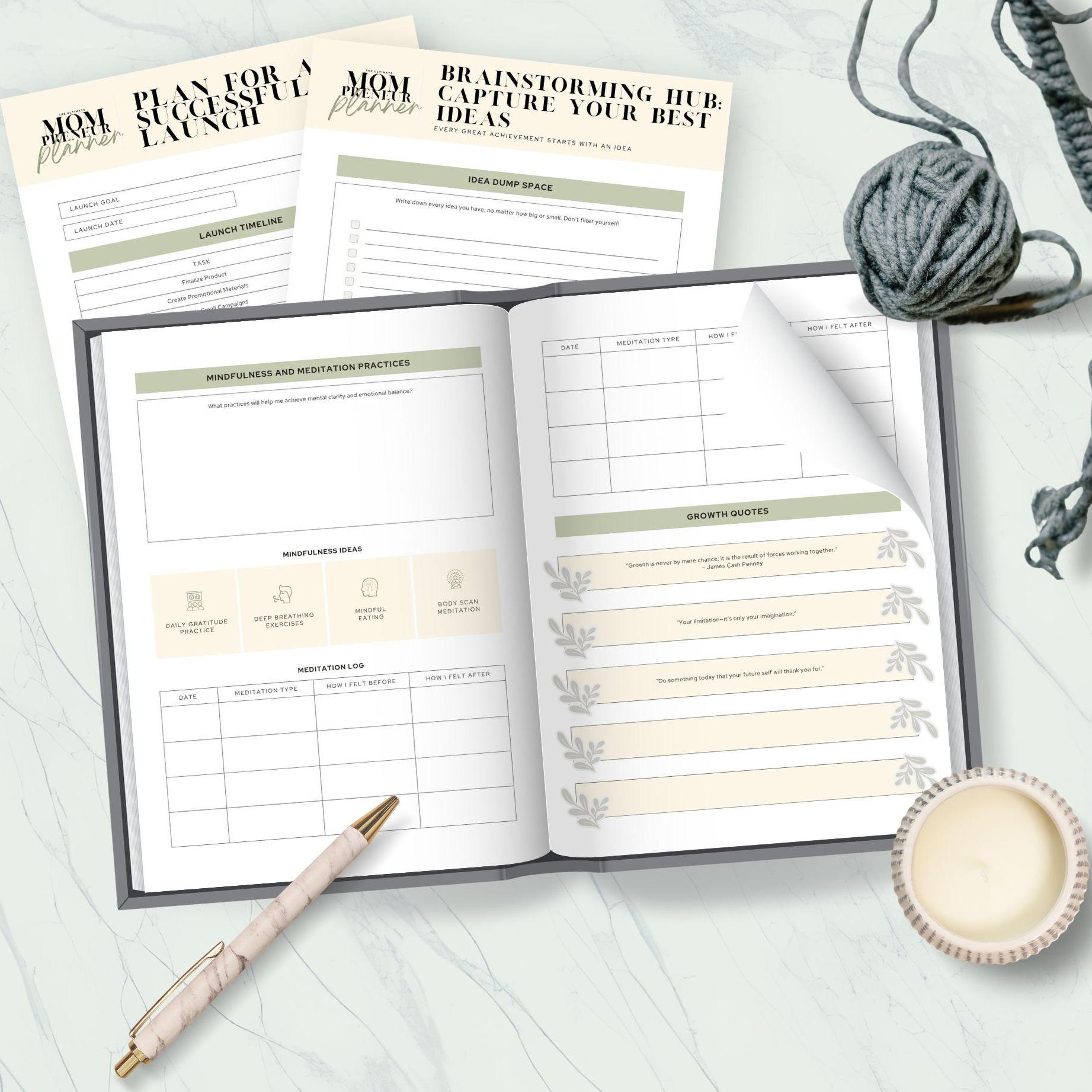Printable Mompreneur Planner, Entrepreneur Planning Toolkit for Busy ...