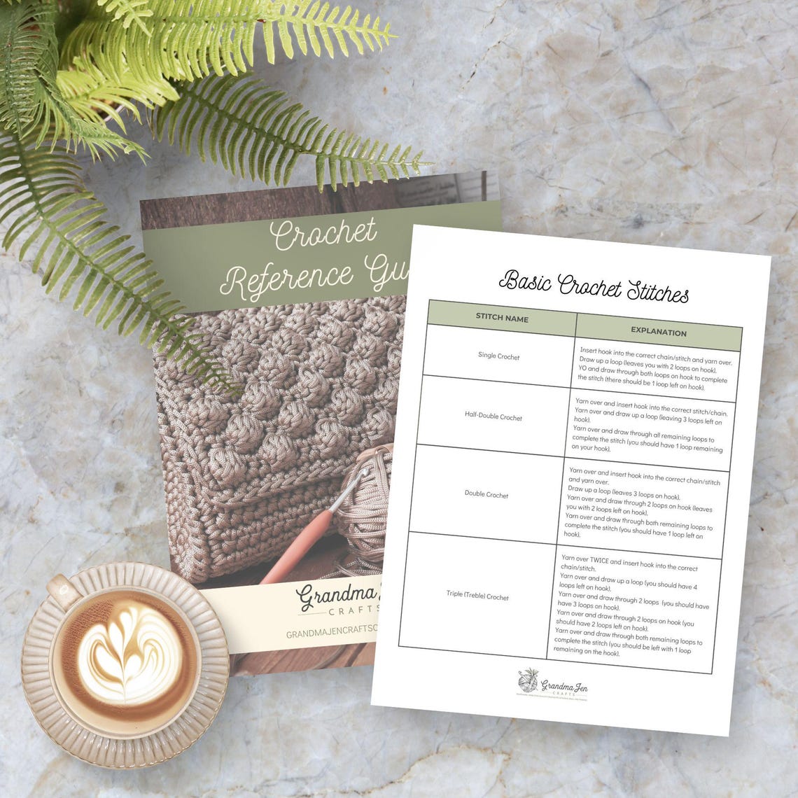 Crochet Cheat Sheet Printable Bundle, Beginner Crochet Reference Card ...