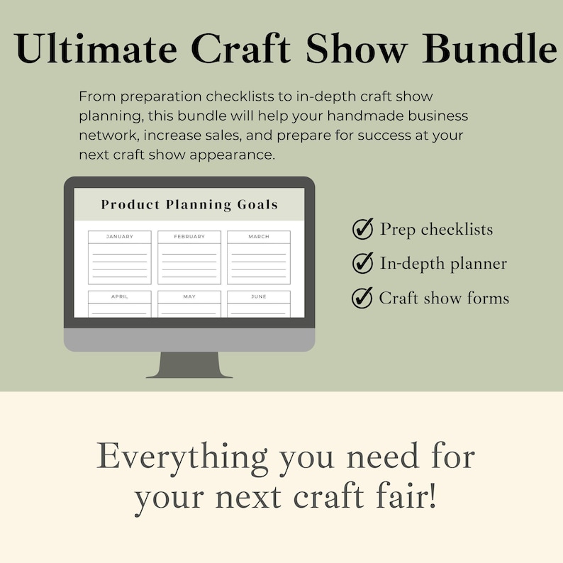 Craft Show Planning Printable Bundle, Ultimate Craft Fair Template for ...