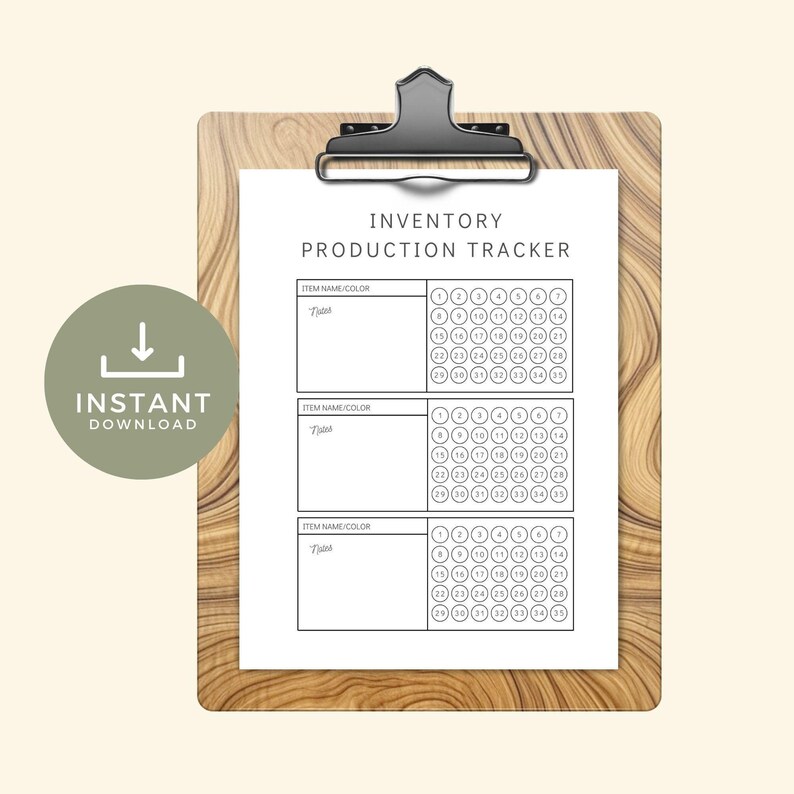 Printable Craft Show Inventory Tracker, Craft Fair Handmade Inventory ...