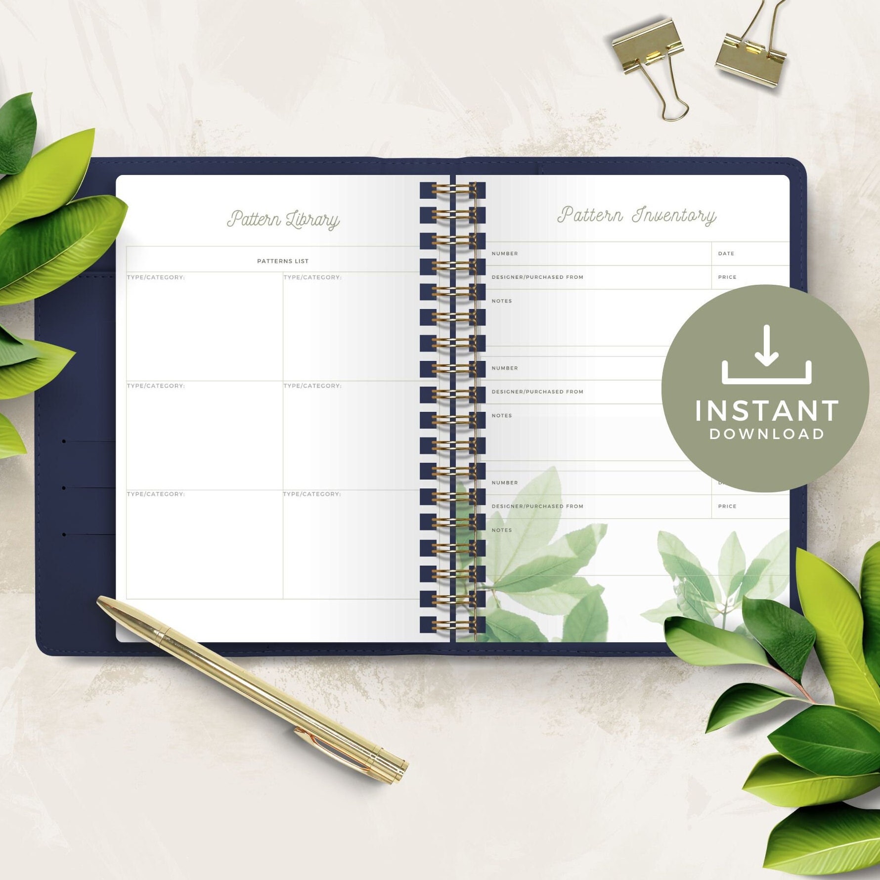 Printable Cross-stitch Planner for Embroidery and Cross Stitch Projects ...