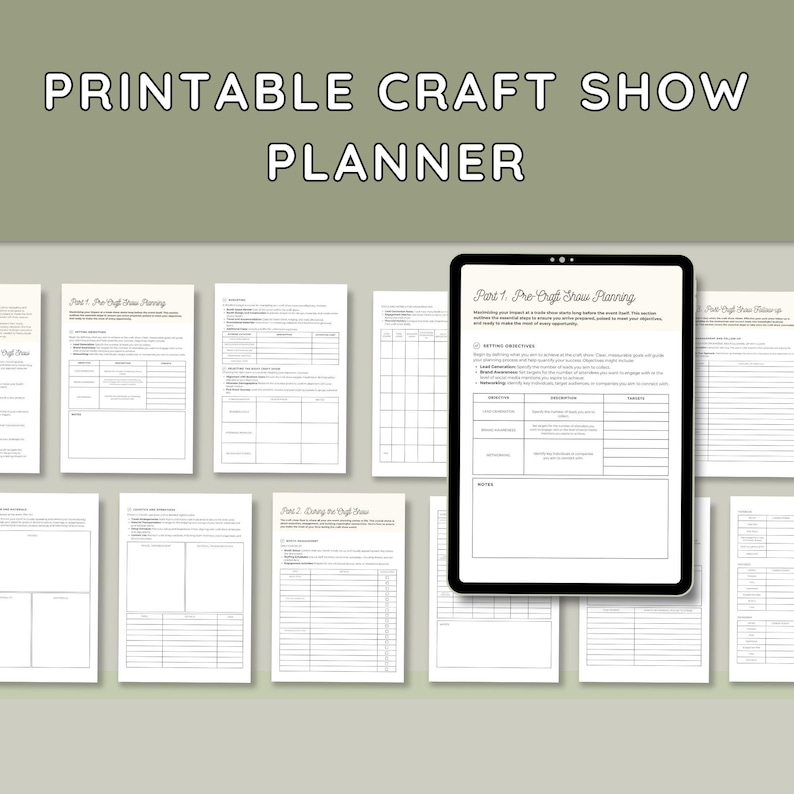 Printable Craft Show Planner Template Bundle: Vendor Checklist (digital Download) - Etsy