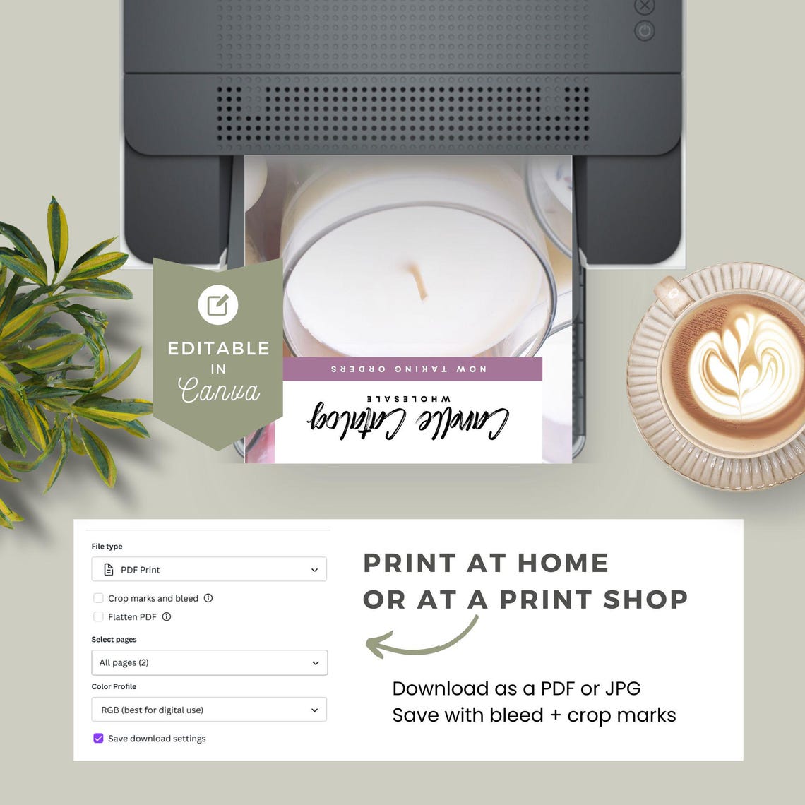 Printable Candle Catalog Template: Wholesale Price List, Small Business ...