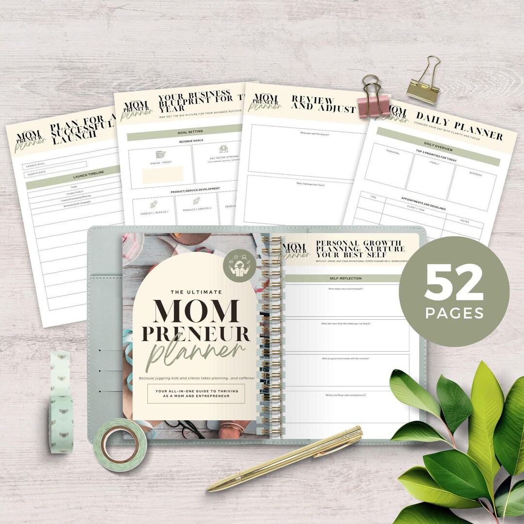 Printable Mompreneur Planner, Entrepreneur Planning Toolkit for Busy ...
