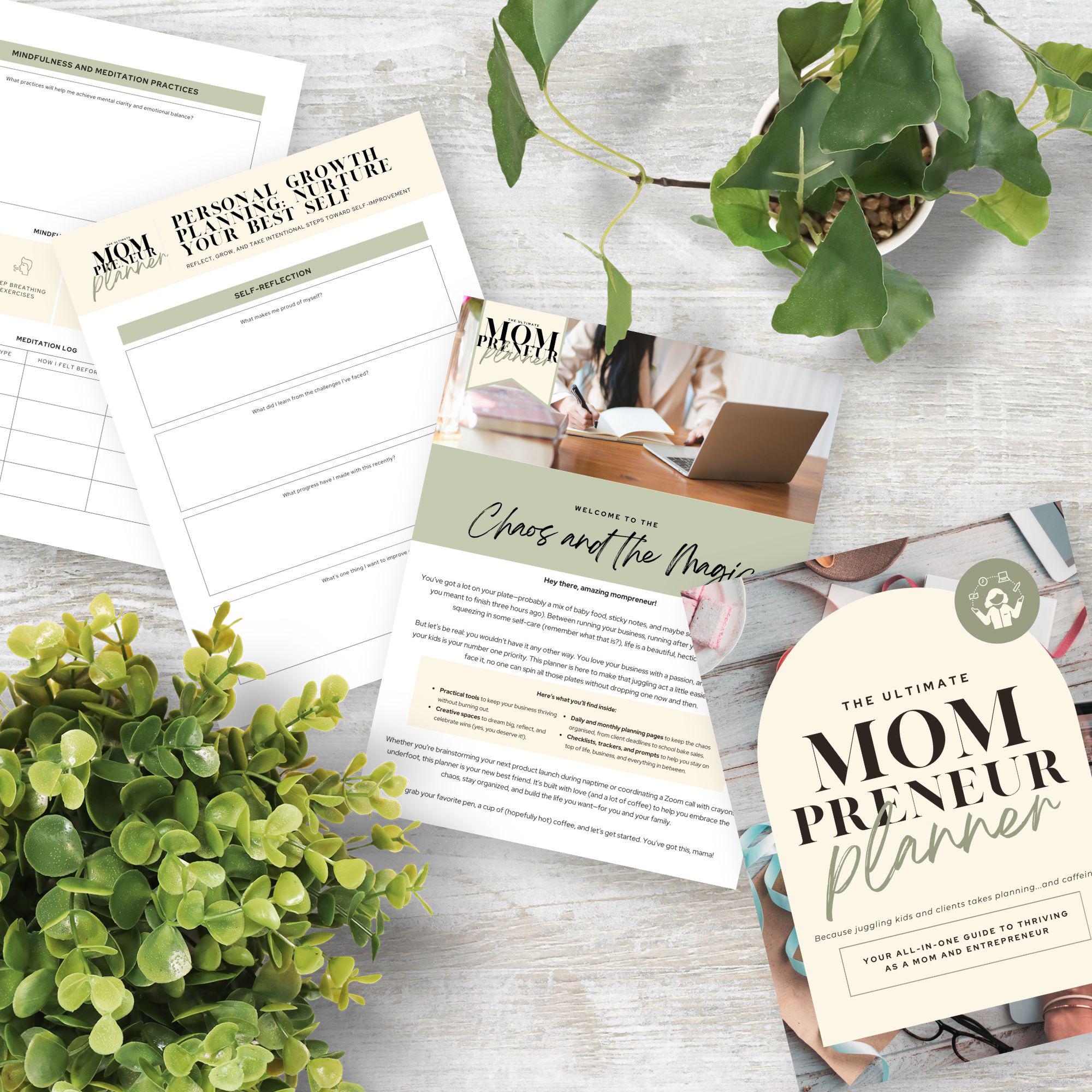 Printable Mompreneur Planner, Entrepreneur Planning Toolkit for Busy ...