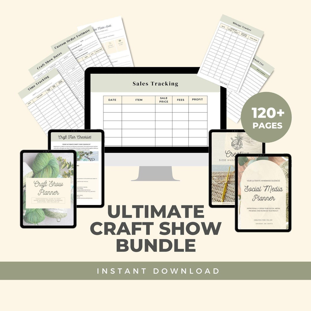 Printable Handmade Craft Show Planning Bundle, Crafting Vendor Fair ...