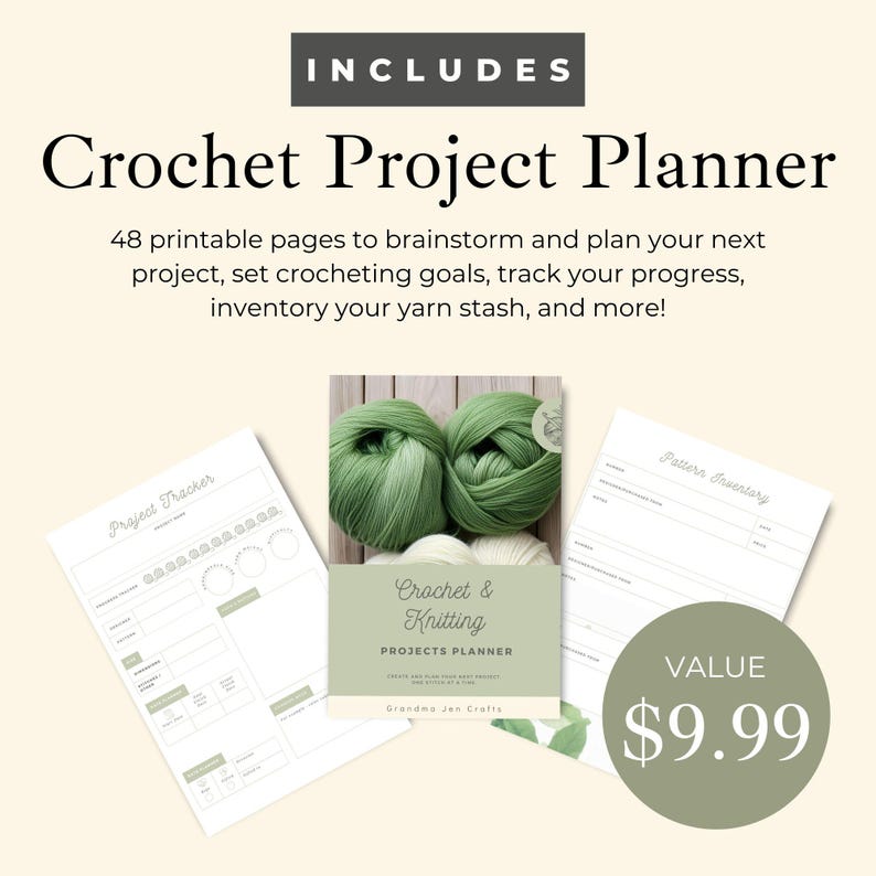 Printable Crochet Side Hustle Business Planning Bundle, Small Crochet ...