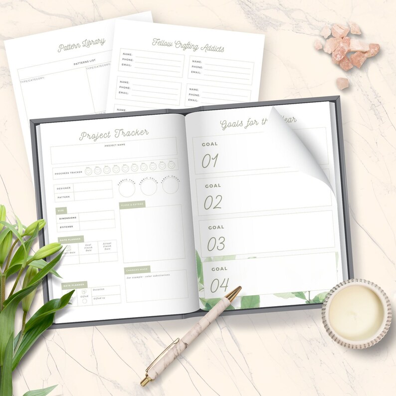 Printable Cross-stitch Planner for Embroidery and Cross Stitch Projects ...